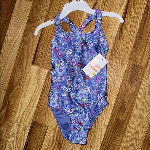 jumping beans | Swim | Toddler Girl One Piece Pastel Floral Swim Suit ...